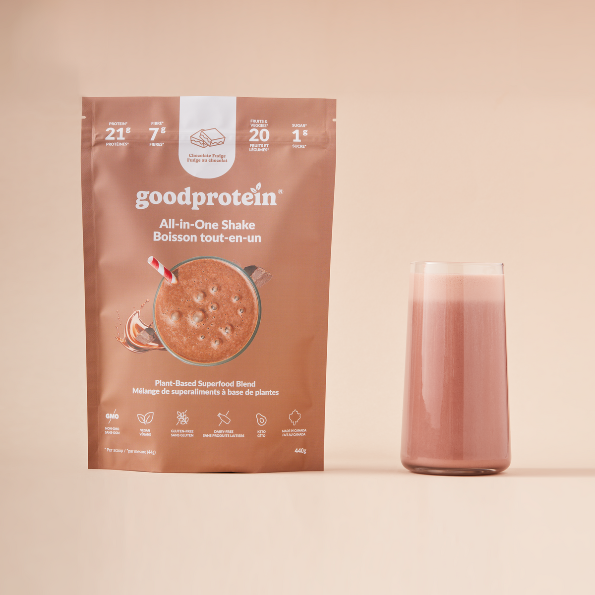 Plant-Based Protein Shakes - Chocolate Fudge | Good Protein
